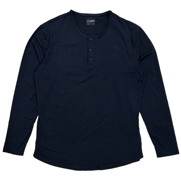 Cuts Clothing | Shirts | Cuts Clothing Mens Curve Hem Henley Long ...